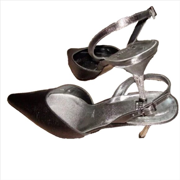 Stuart Weitzman | Shoes | Stuart Weitzman Silver Metallic Slingback ...